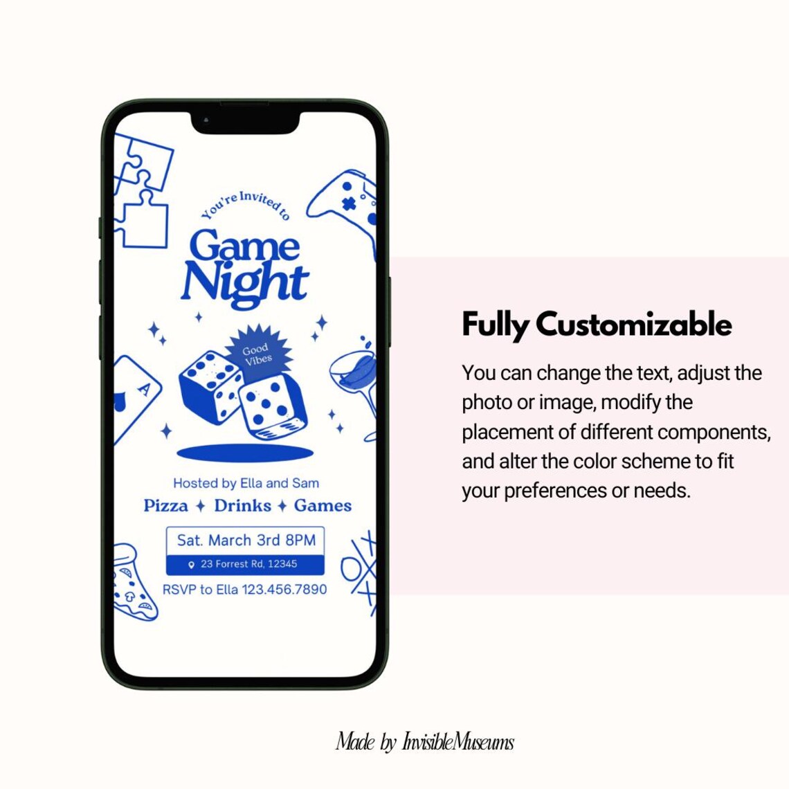 Retro Game Night Invite Template, Digital Game Night Invitation ...