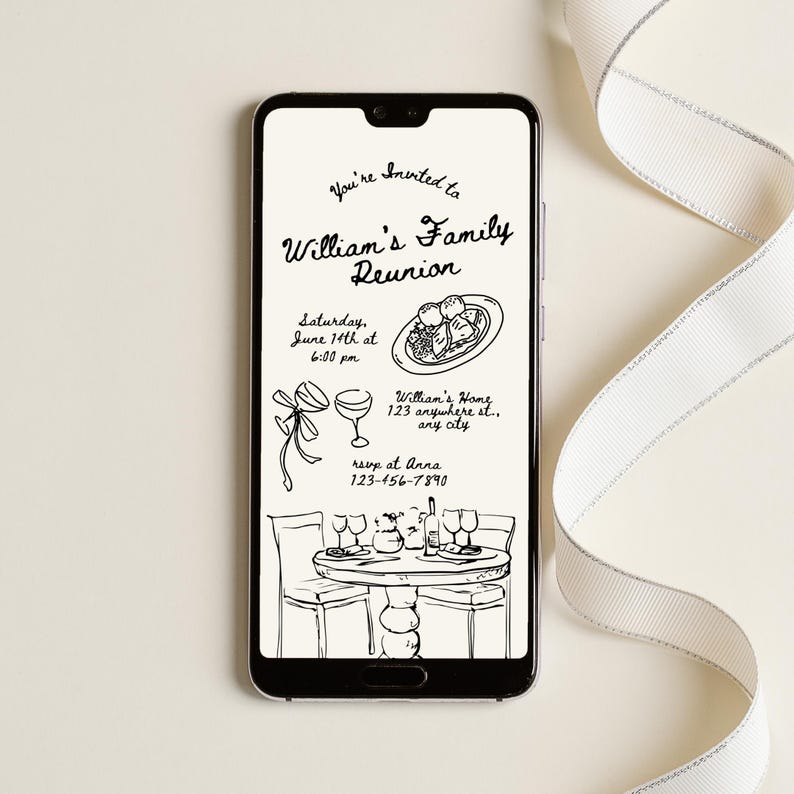 Family Reunion Invitation, Family Dinner Invitation, Family Brunch ...