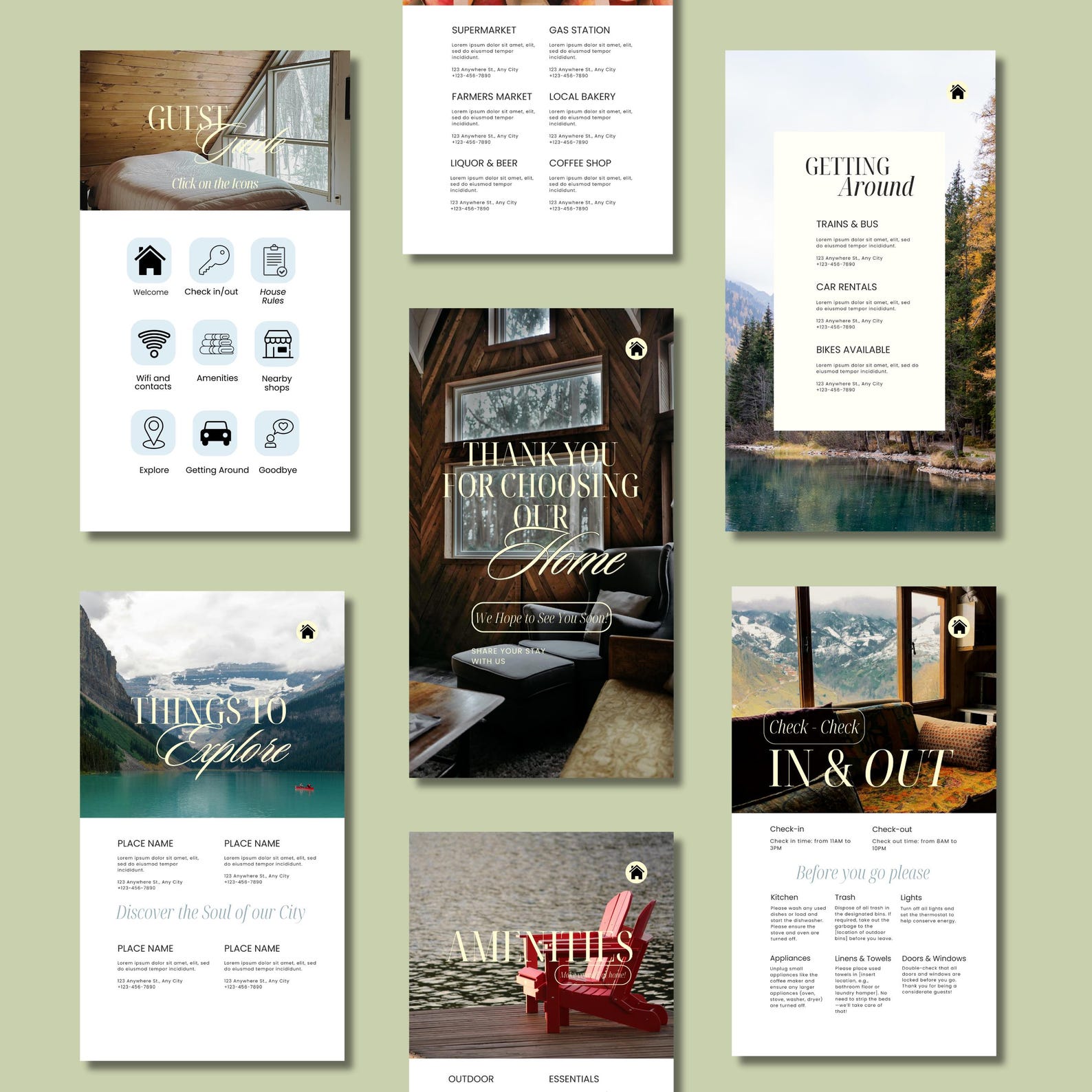 Editable Airbnb Welcome Book Template, Modern Airbnb Welcome Book ...