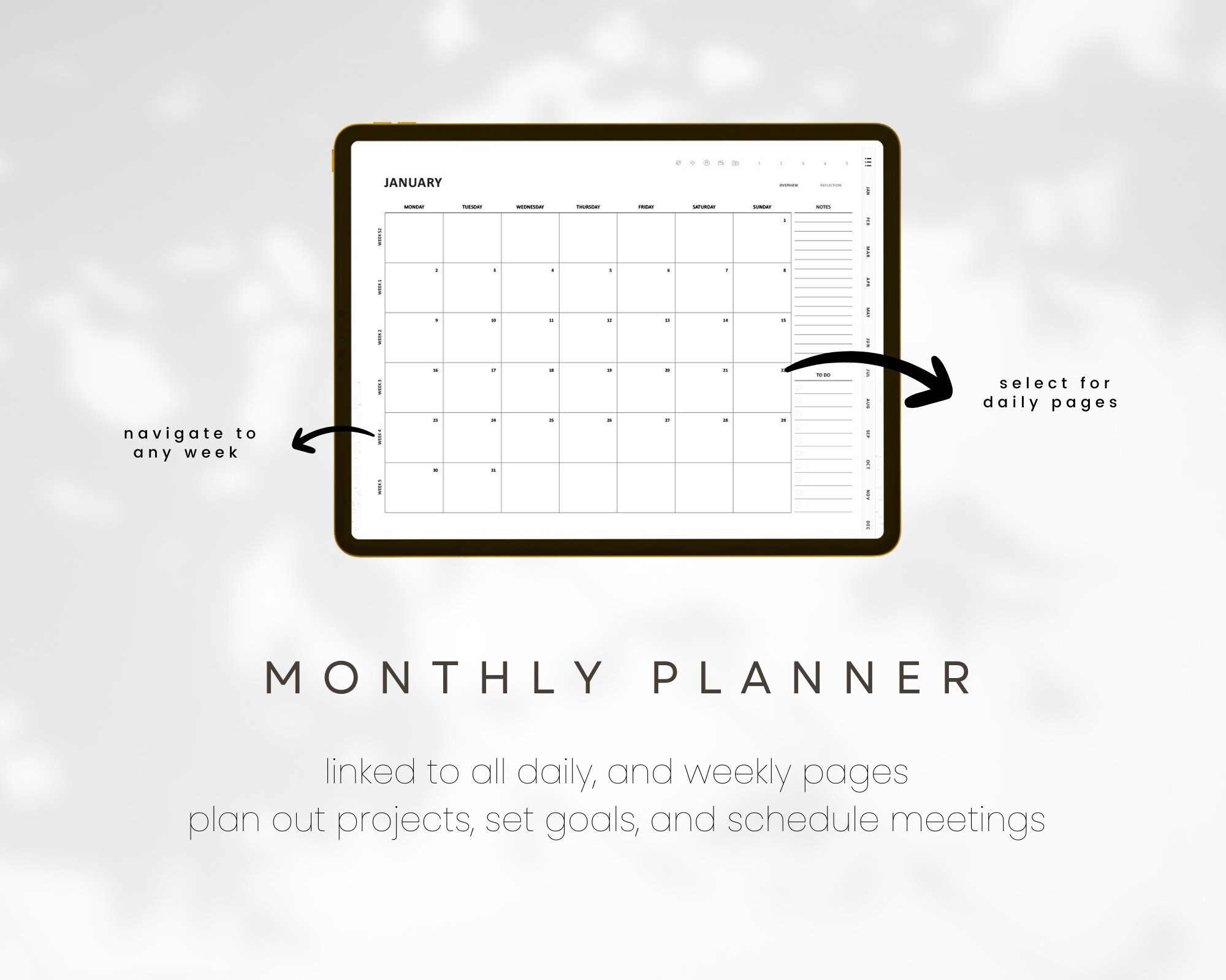 2023-2024 Minimalist Digital Planner Goodnotes Planner iPad Planner ...