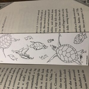 Turtles - Children's Coloring Bookmark - Etsy