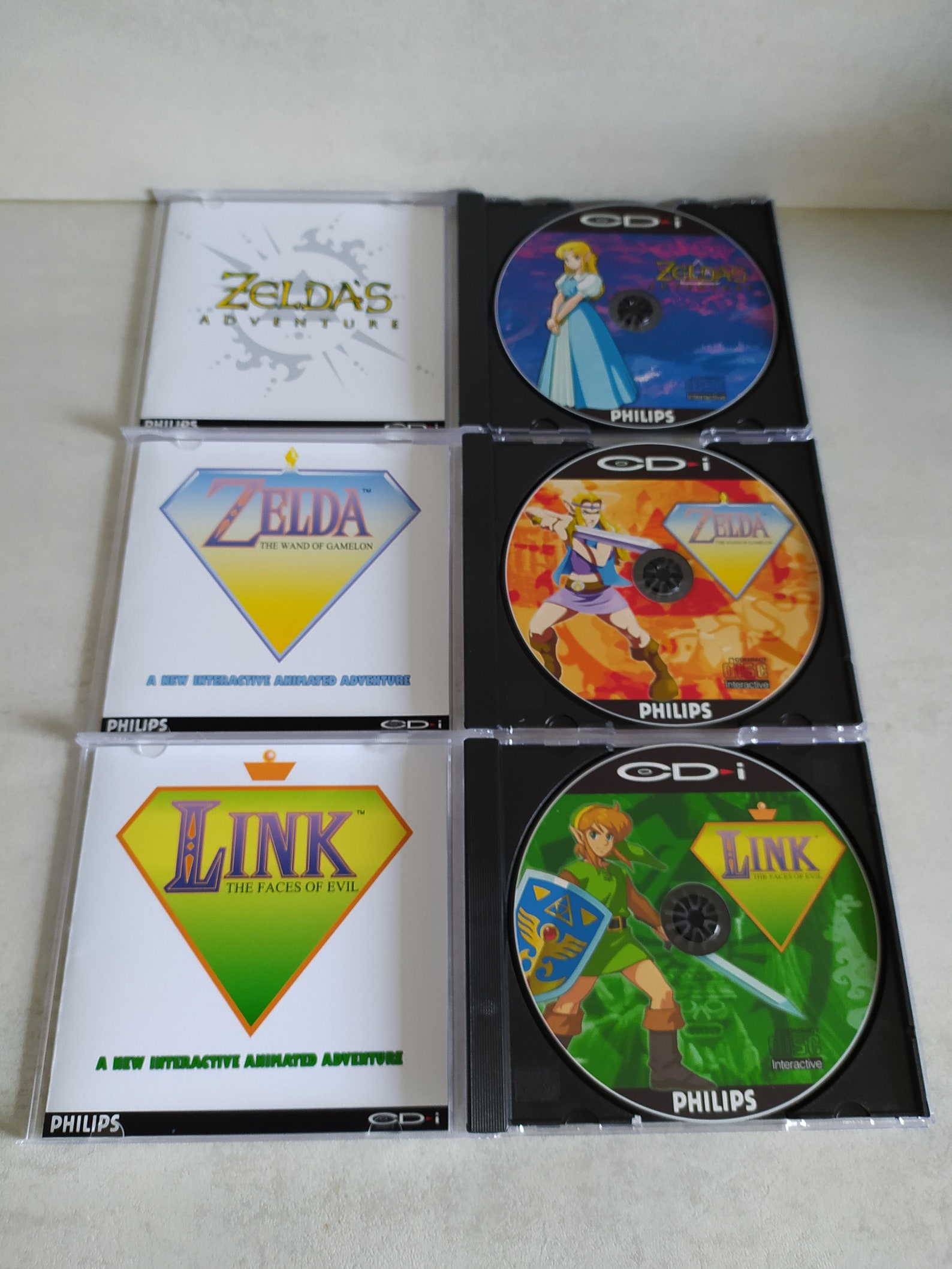 Zelda Trilogy Philips CD-I Repro ZELDA CDI Faces of Evil Wand of ...