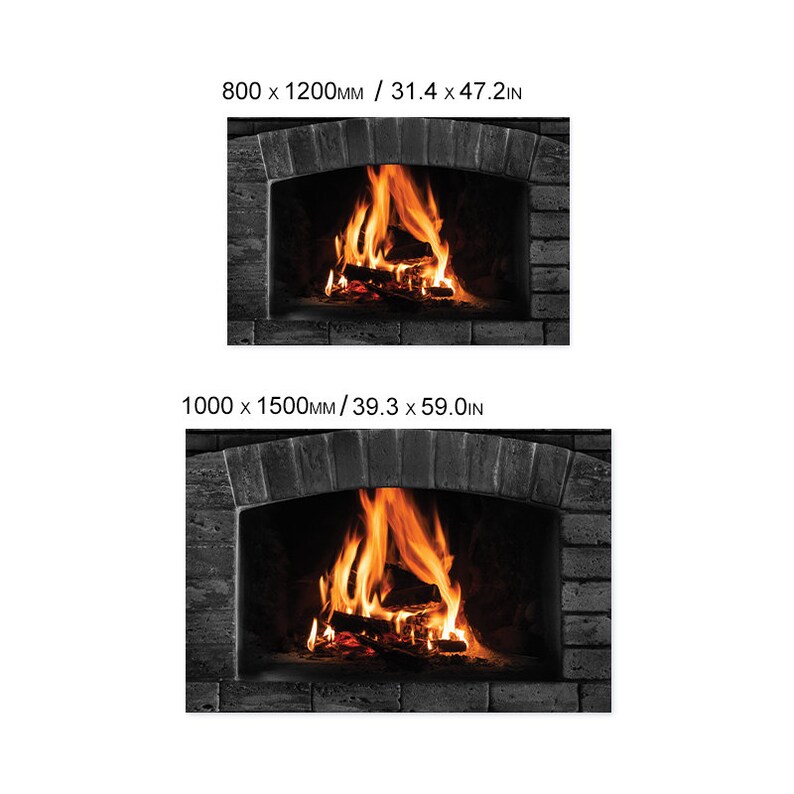 Fireplace Vinyl Sticker: Faux Fireplace Wallpaper Mural - Etsy