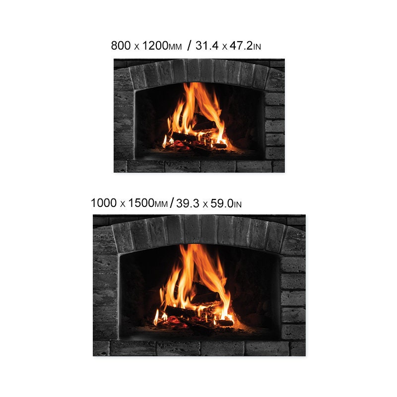 Sticker Fire on the Wall, Imitation of a Fireplace, Fireplace on the ...