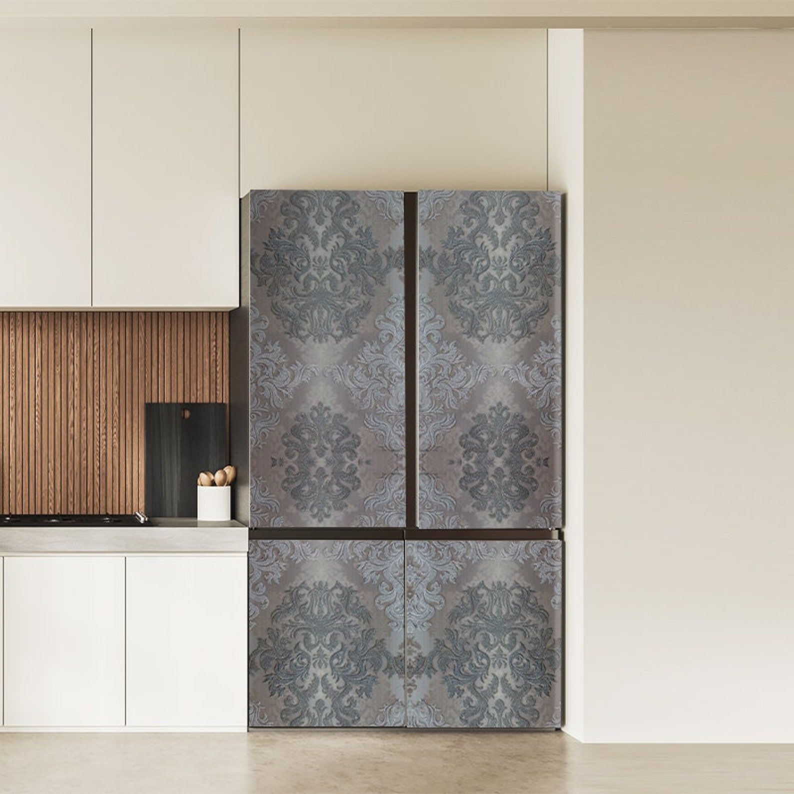 Fridge Door Sticker, Refrigerator Decal, Vinyl Wrap, Self Adhesive ...