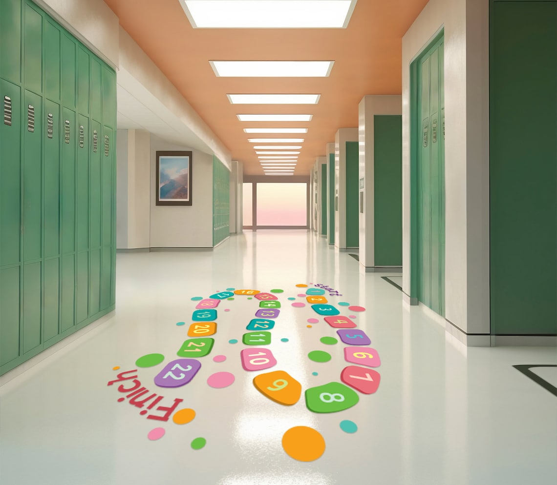 Number Maze Floor Sticker: Educational Game for Kids - Etsy