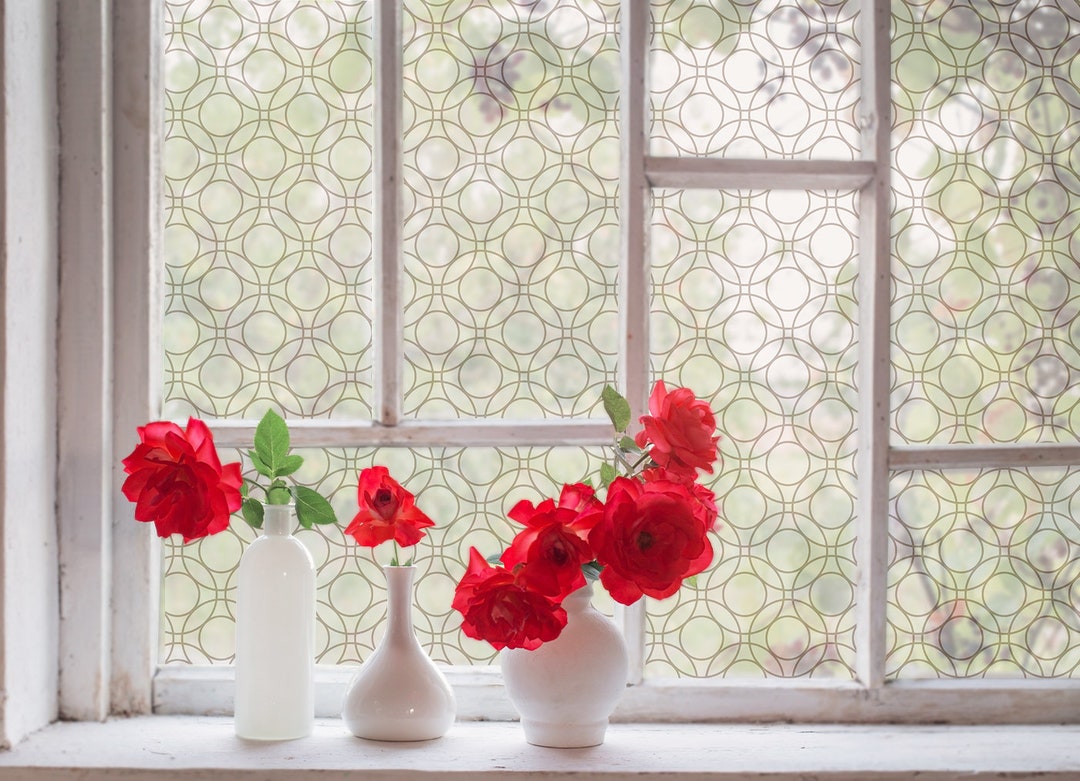 Lace Window Stickers, Decorative Window Film, Privacy Bathroom Film ...