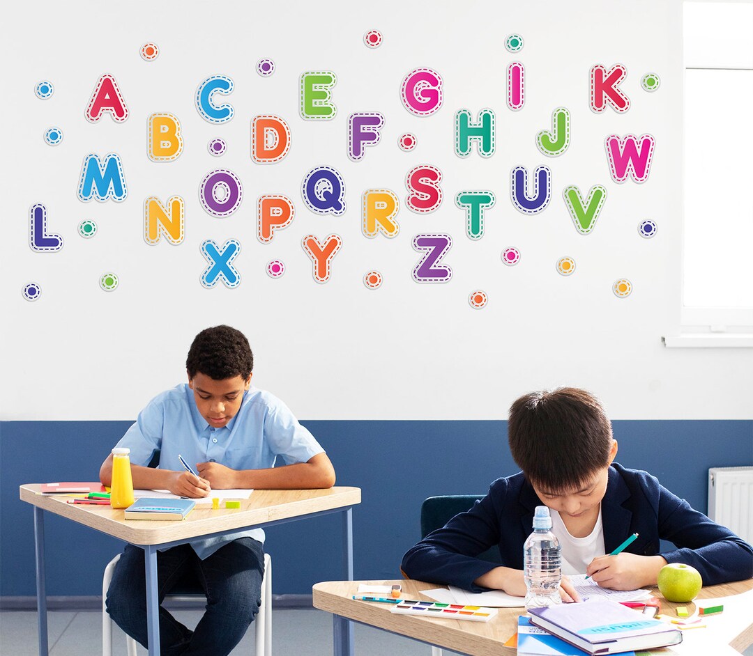 Alphabet Wall Decal, Alphabet Letters, Classroom Wall Decal, Nursery ...