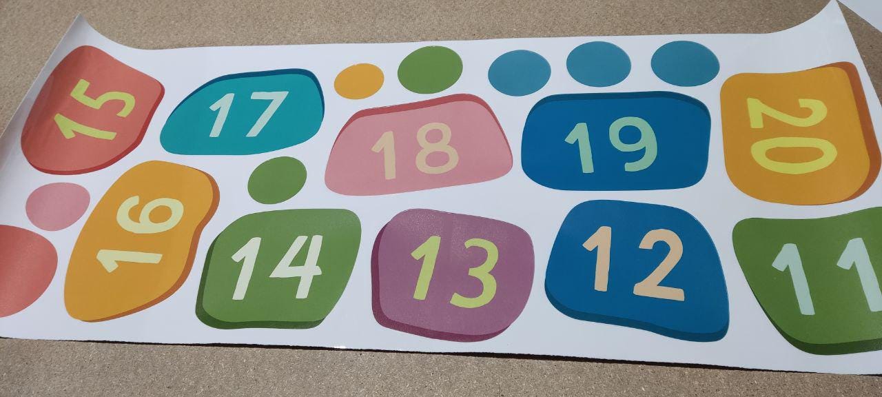 Number Maze Floor Sticker: Educational Game for Kids - Etsy