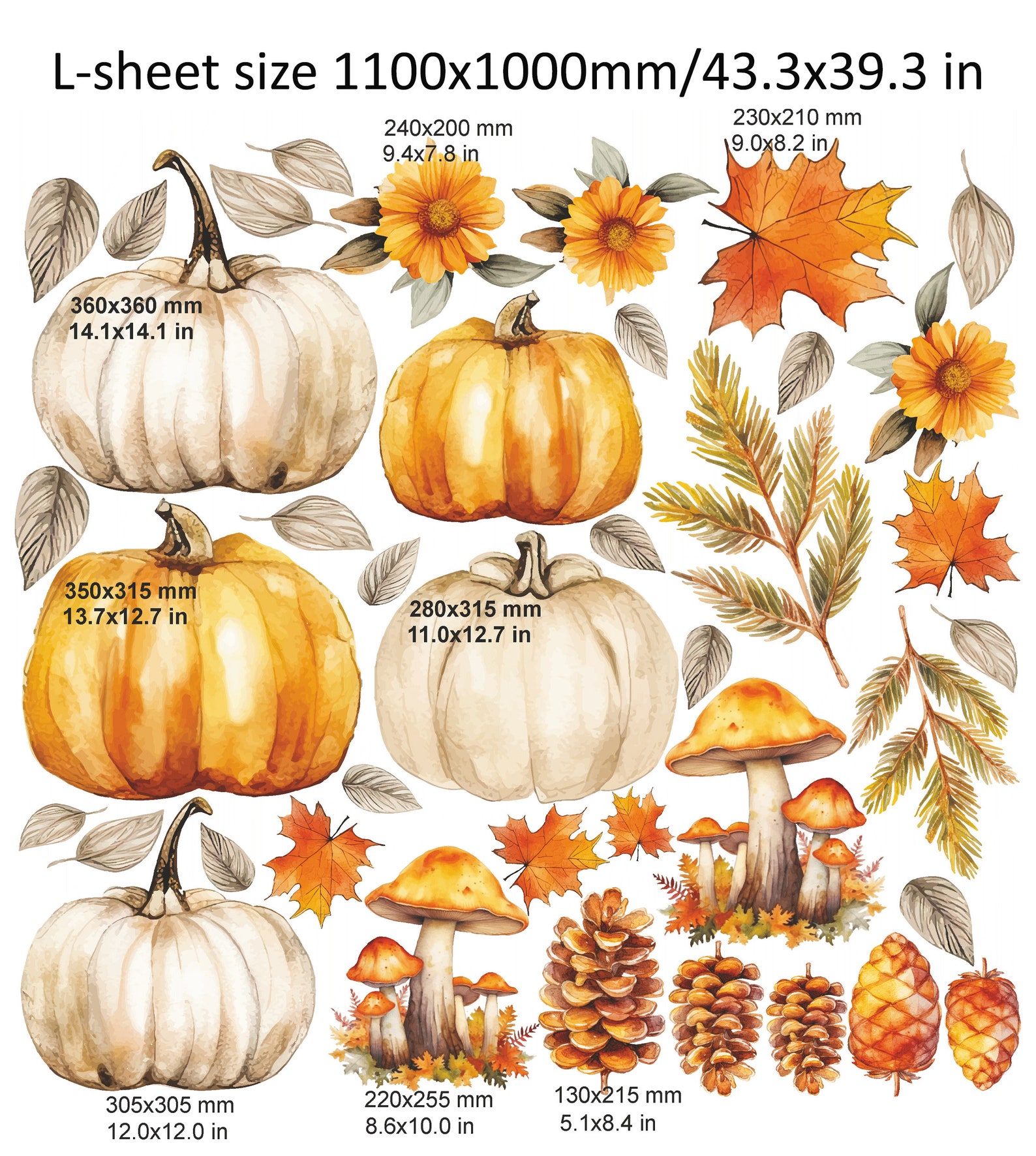 Fall Window Stickers, Autumn Wall Decal, Vinyl Pumpkins Decorations ...