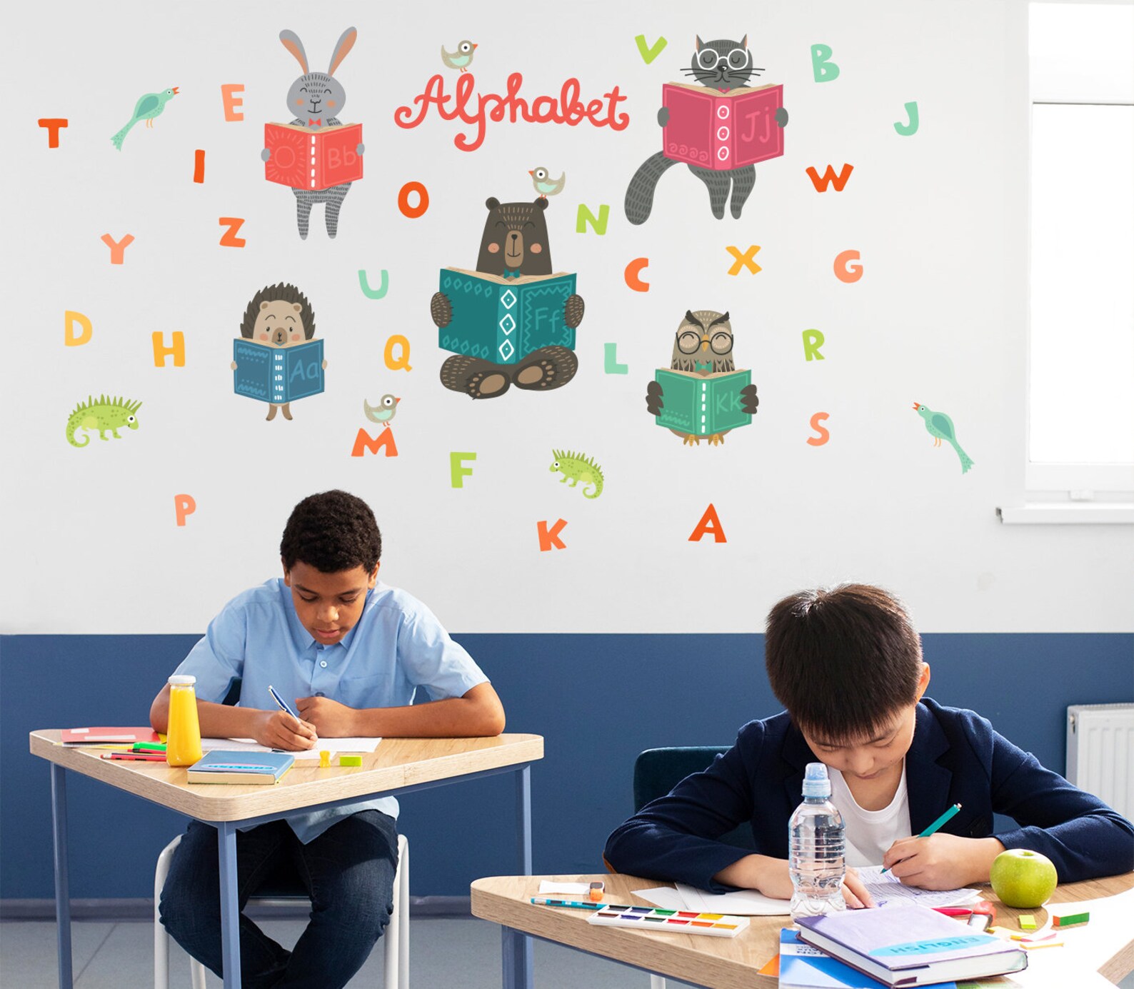 Alphabet Wall, Letter Stickers, Nursery Decor, for the Classroom, for ...