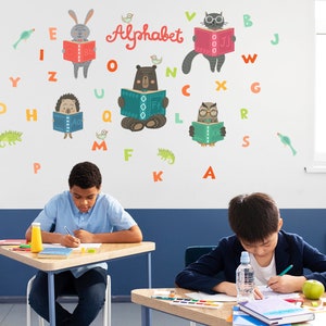 Alphabet Wall, Letter Stickers, Nursery Decor, for the Classroom, for ...