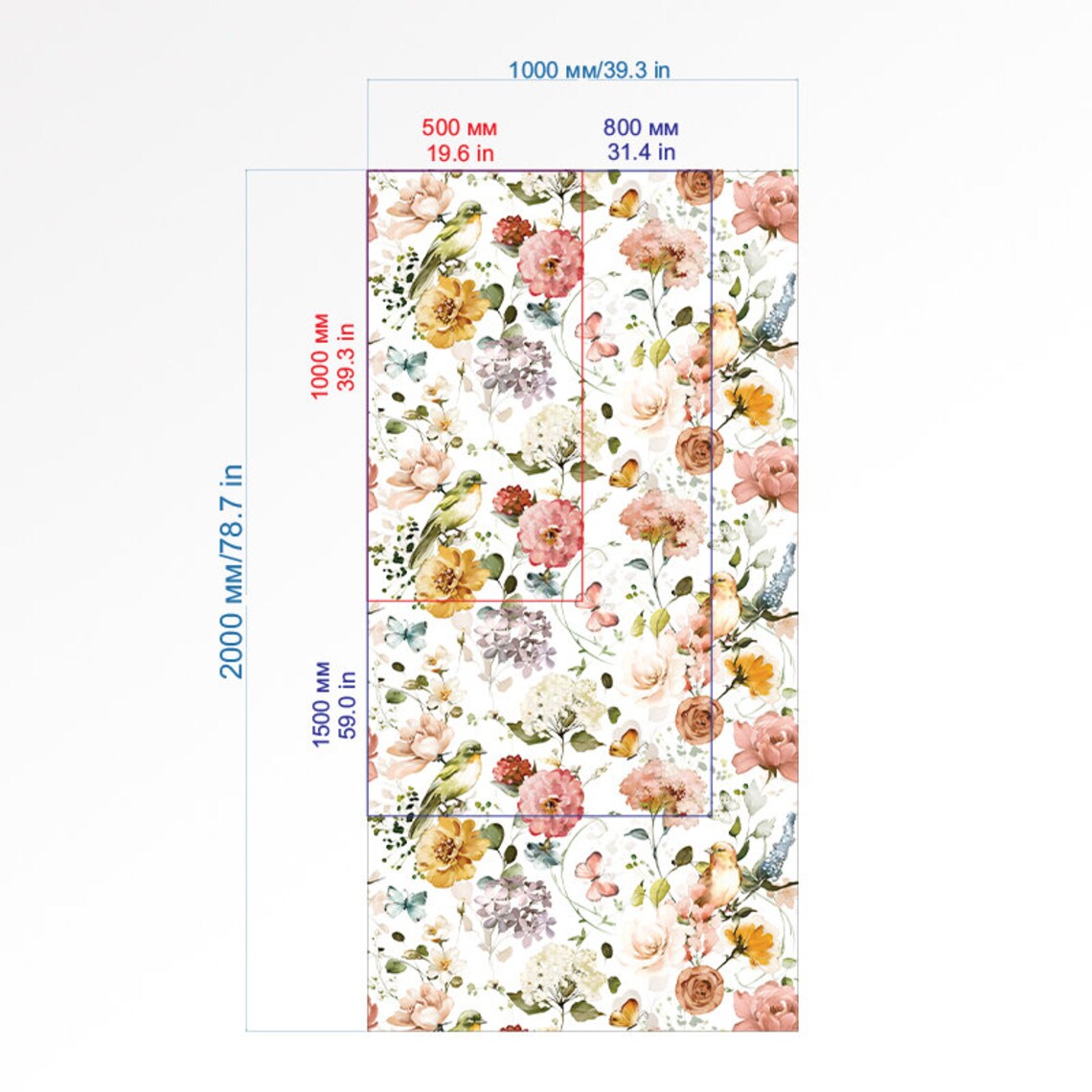 Nature Decorative Window Film, Birds and Floral Window Stickers ...