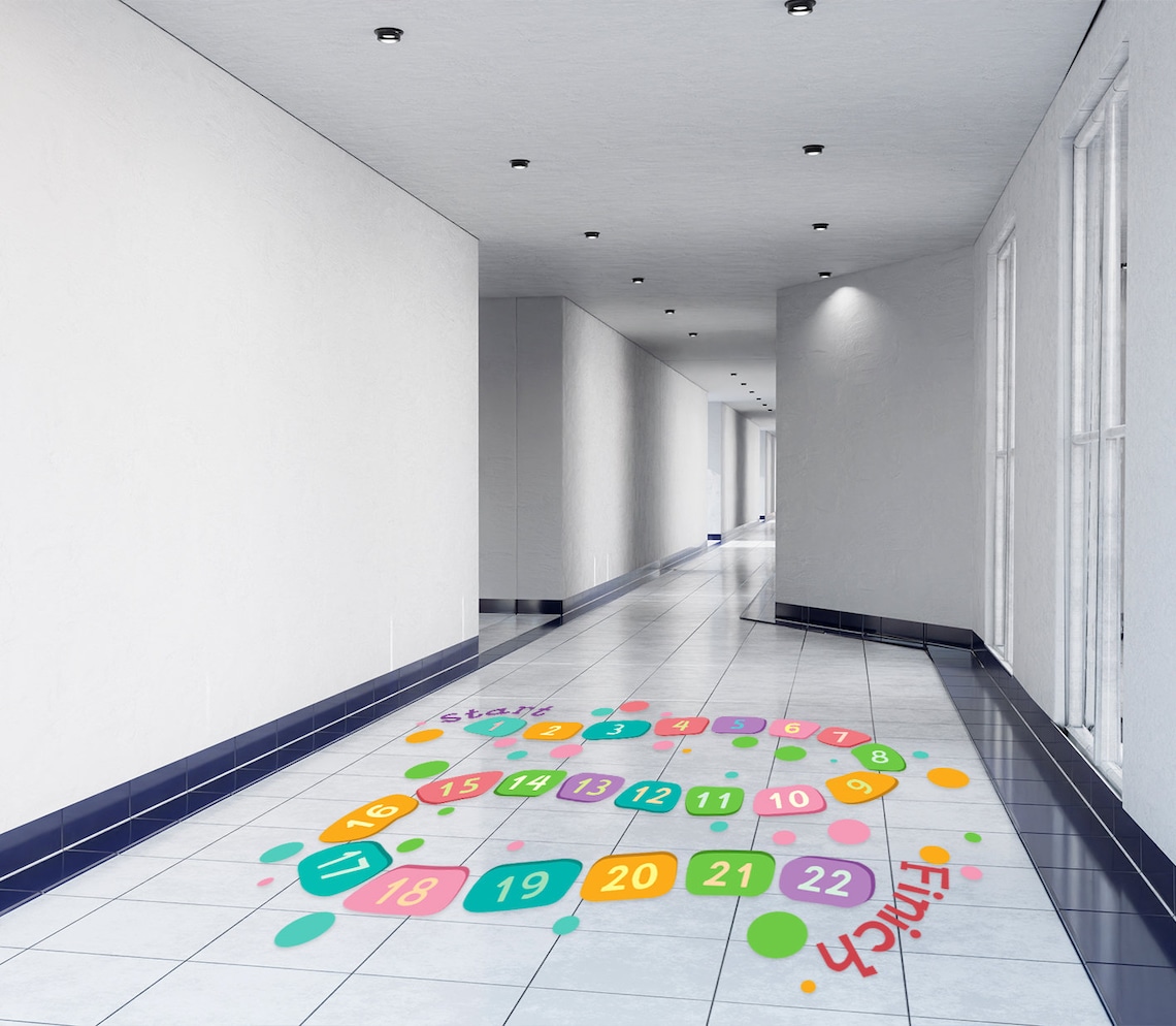 Number Maze Floor Sticker: Educational Game for Kids - Etsy