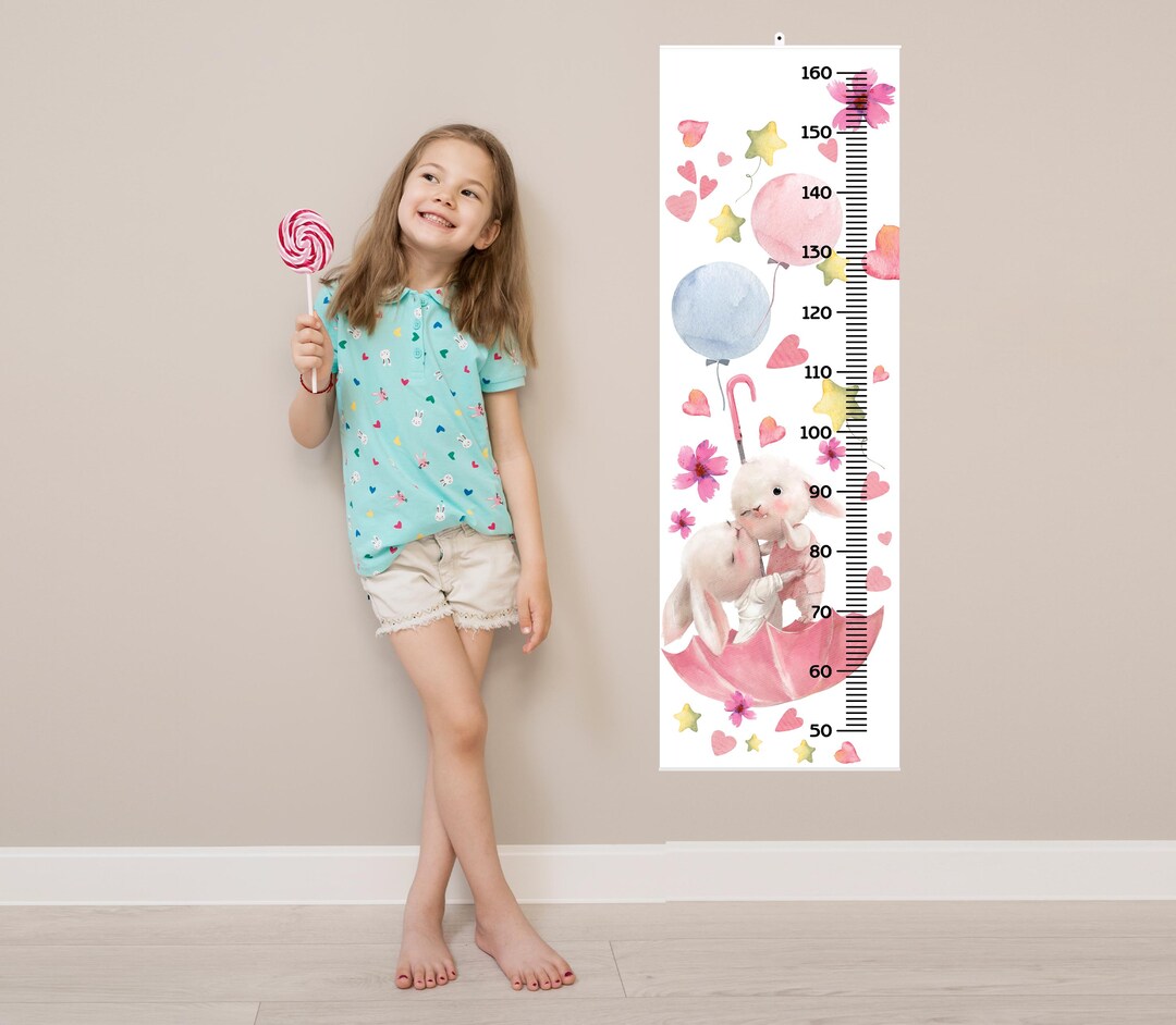 Personalized Rabbit Growth Chart: Kids' Height Ruler, Nursery Decor - Etsy