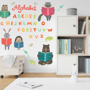 Alphabet Wall, Letter Stickers, Nursery Decor, for the Classroom, for ...