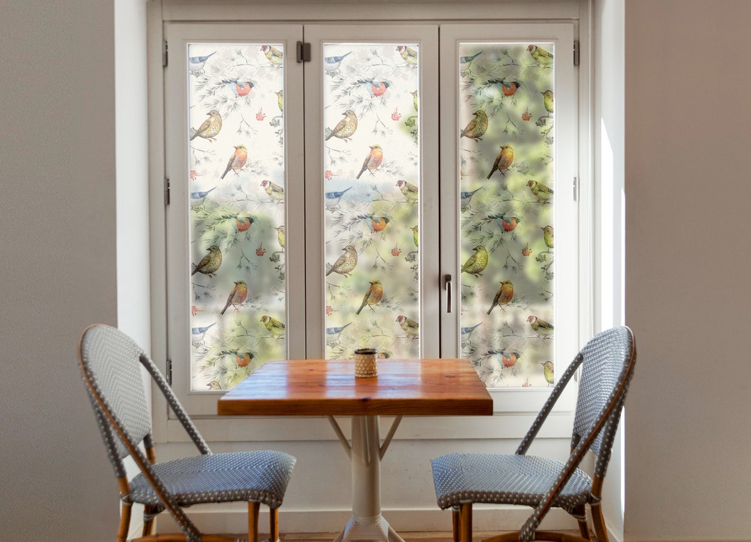 Birds on the Windows, Decorative Window Film, Birds Window Stickers ...