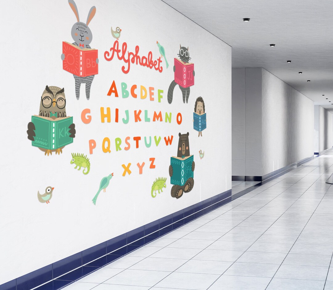 Alphabet Wall, Letter Stickers, Nursery Decor, for the Classroom, for ...