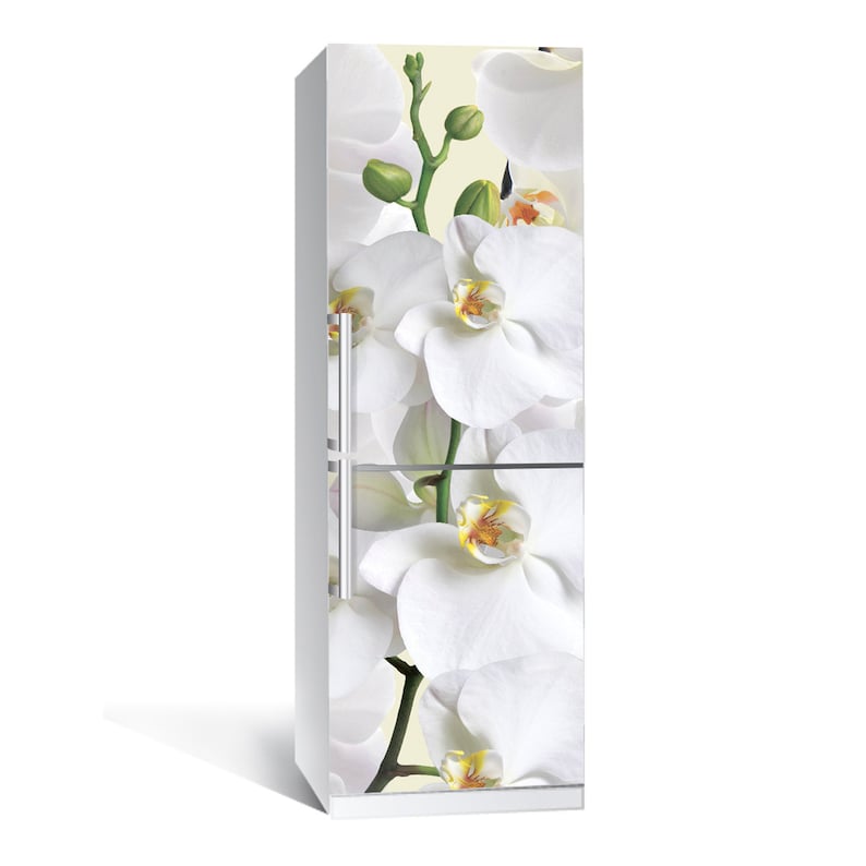 Fridge Wrap Flowers, Refrigerator Decals Floral, Decorative Fridge ...