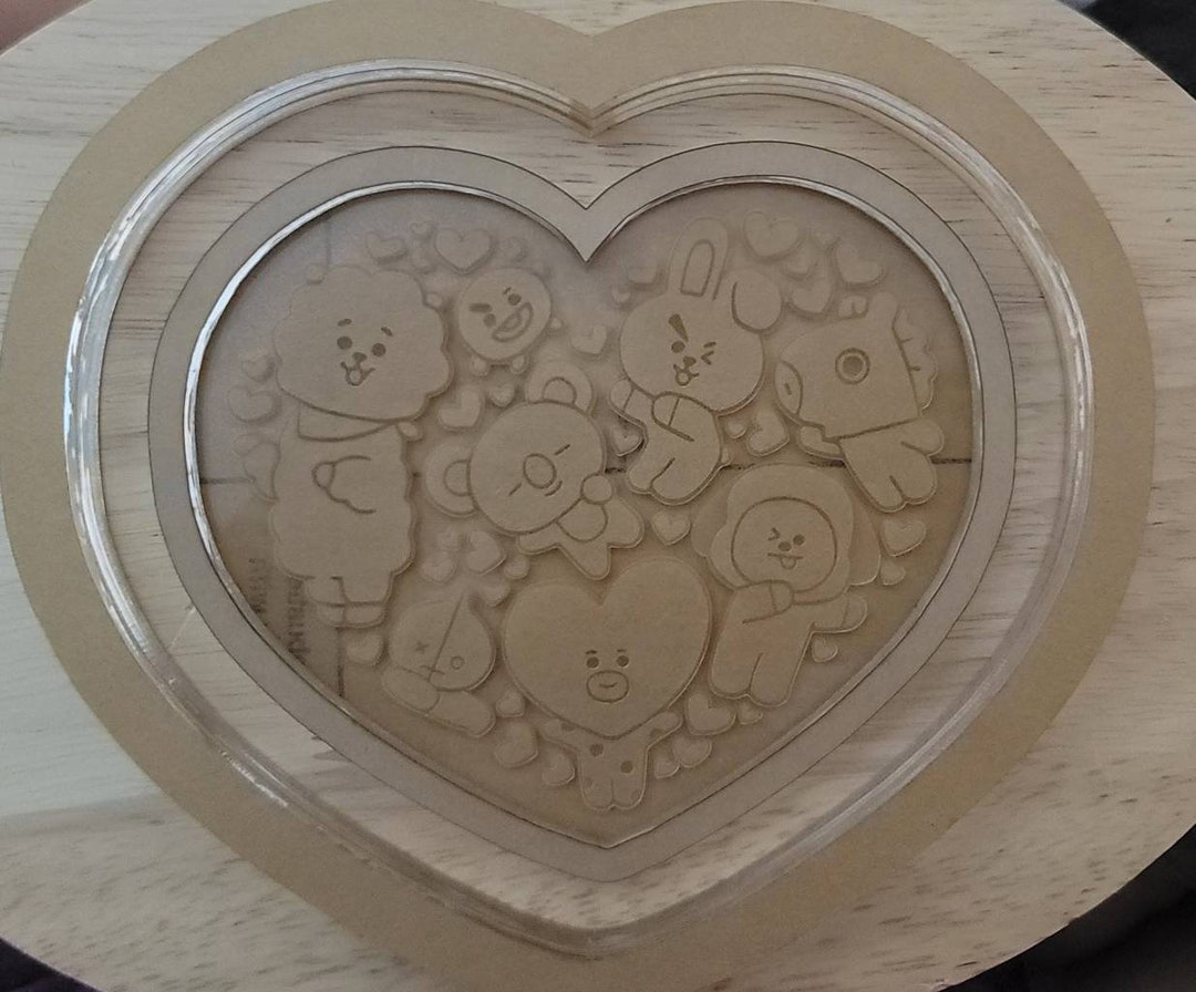 BTS Heart Kpop Character Heart Mold - Etsy