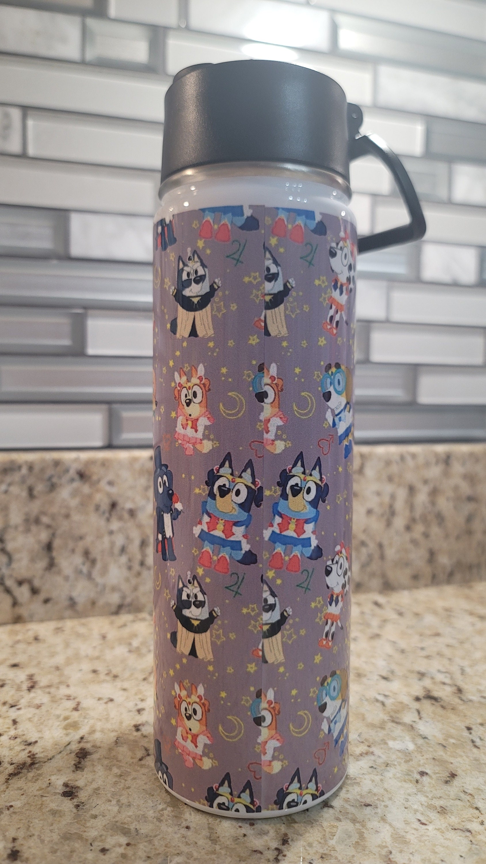 22oz Bluey Water Bottle With Straw - Etsy