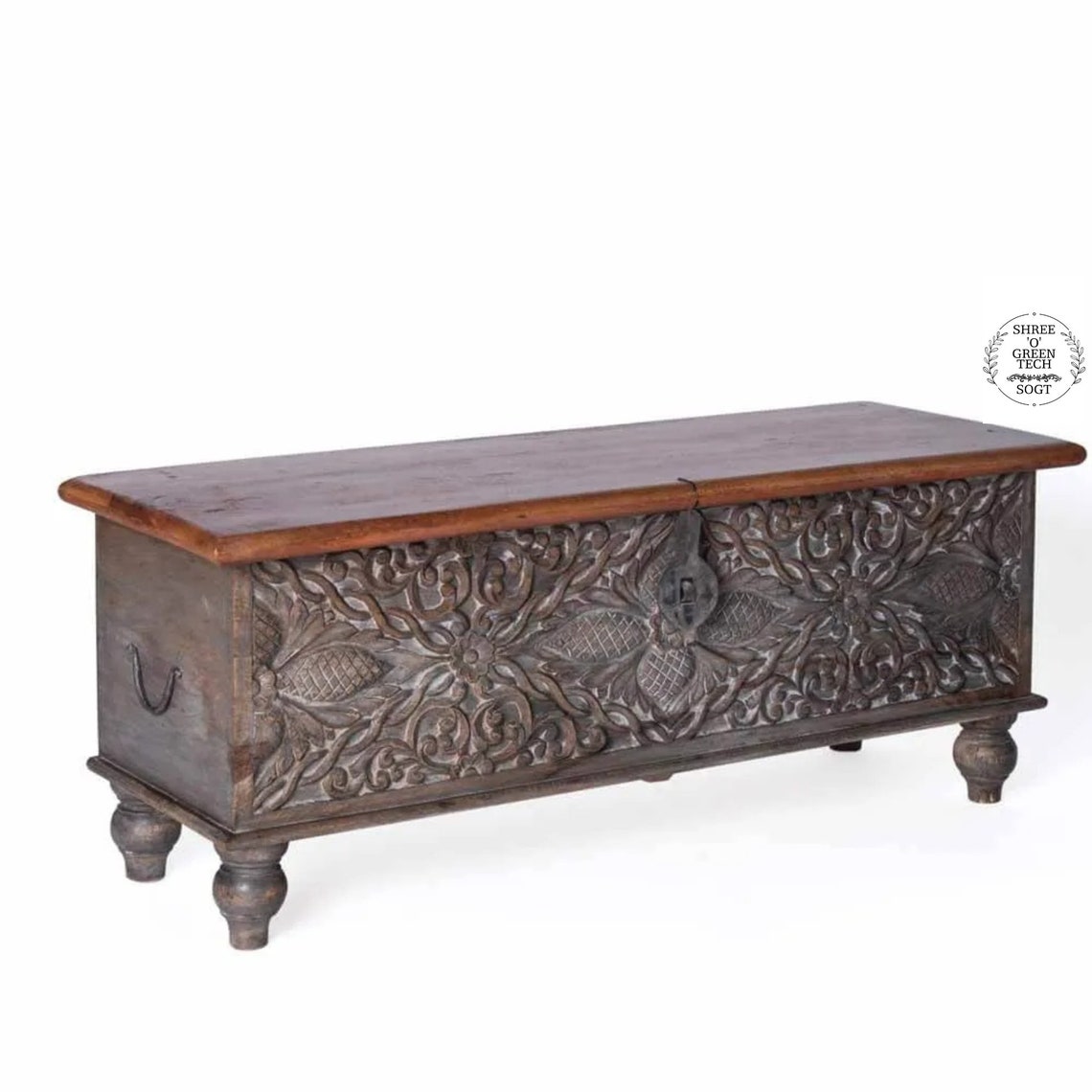 Handcrafted Wooden Storage Trunk Box,customizable Wooden Keepsake Box ...