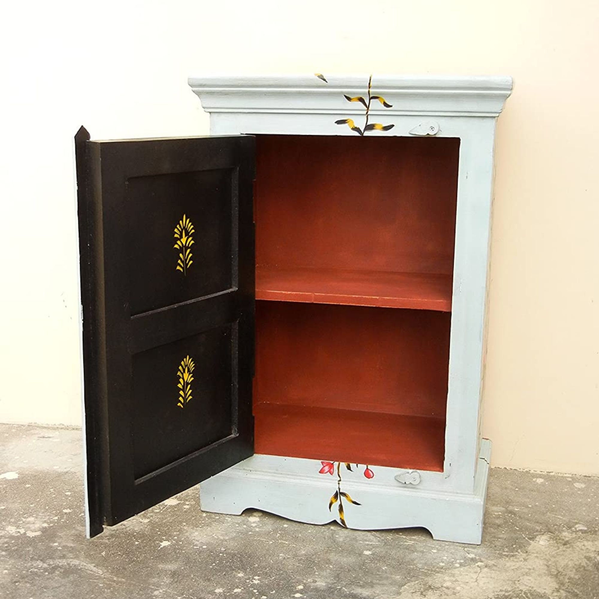 Wooden Beautiful Painted Bedside Table Handicraft Nightstand - Etsy ...