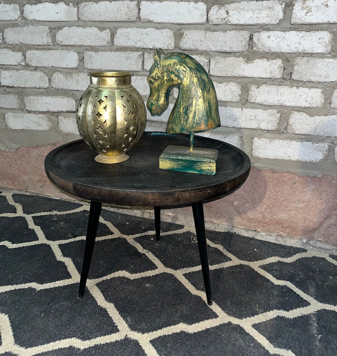 Wooden Bohemian Coffee Table, Handicraft Central Table, Living-room ...