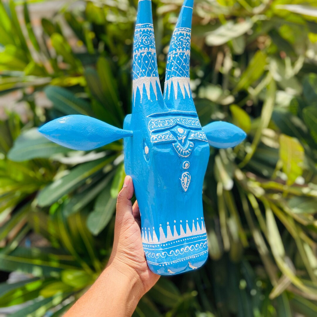 Wall Decors Handicraft Showpiece Ox-head, Beautiful Painted Ox-head ...