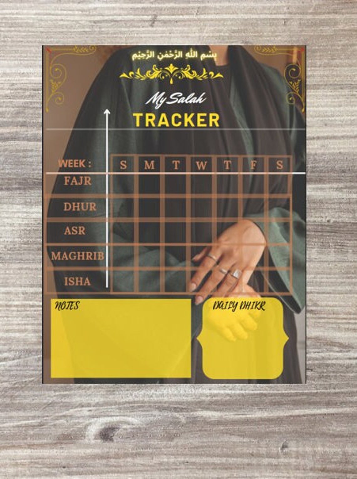 My Salah Tracker, Muslim Prayer Chart, Track Prayers, Daily Track Chart ...