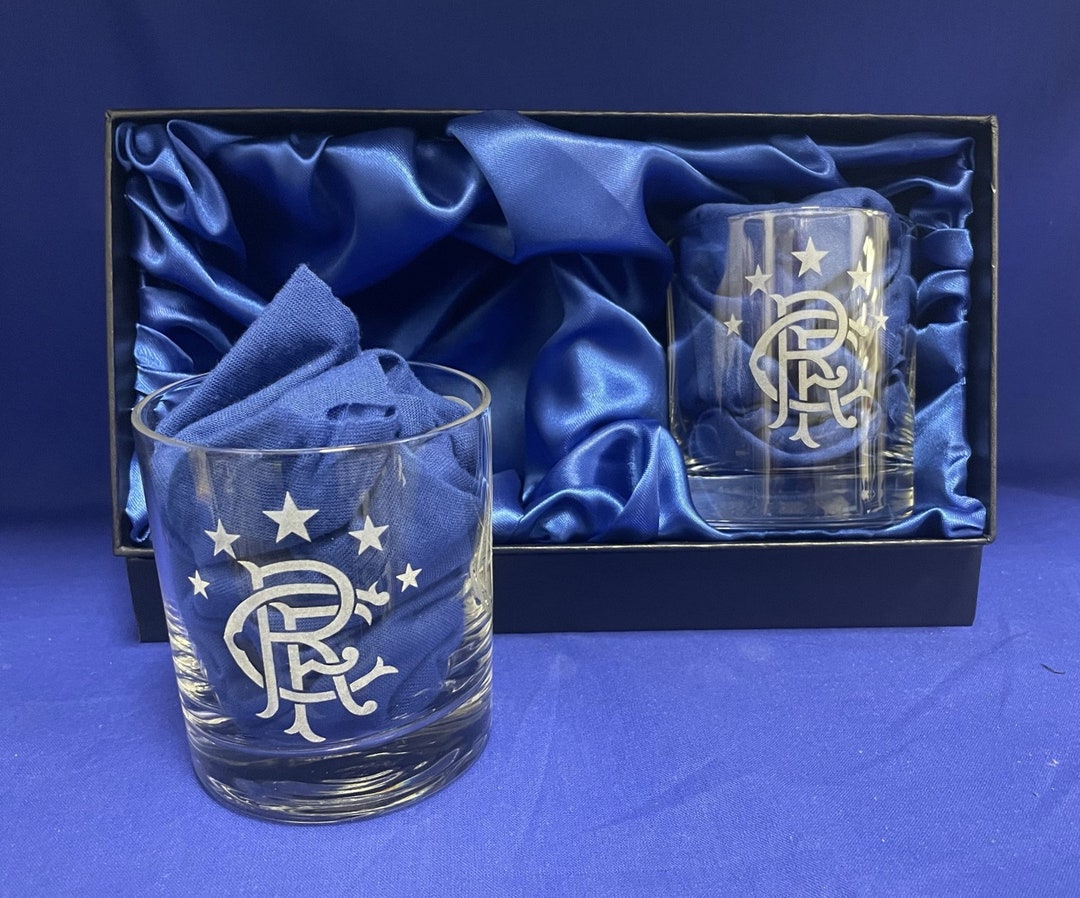 The Glasgow Rangers Personalised Whisky Glasses - Etsy