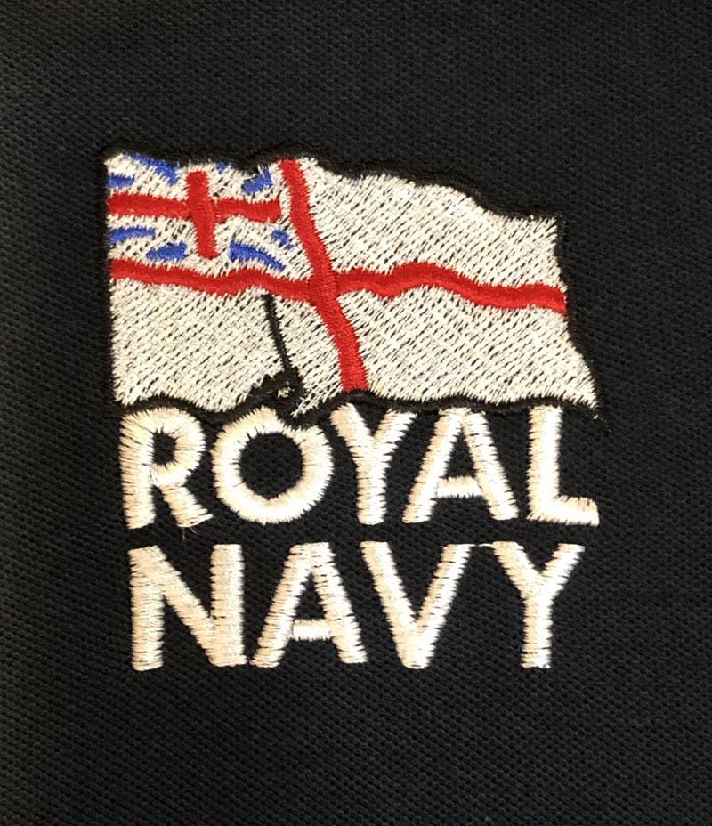 Royal Navy Vintage Harrington Jacket With Embroidered White Ensign RN ...