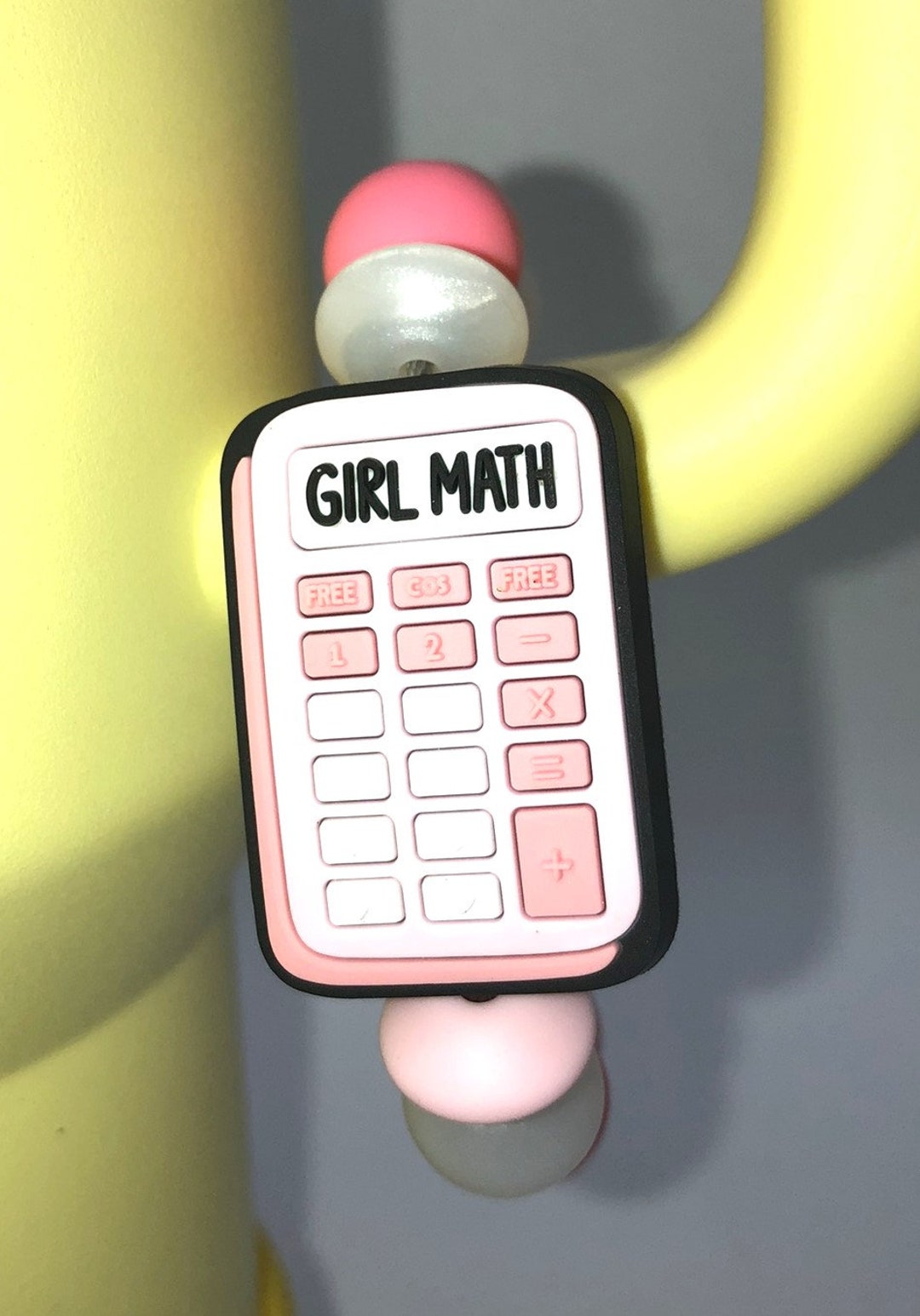 Girl Math Calculator Stanley Tumbler Cup Handle Charm Tumbler ...