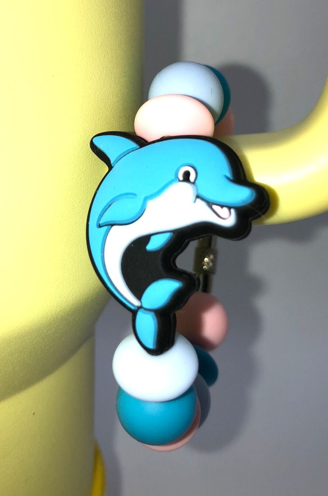 Cute Blue Dolphin Stanley Tumbler Cup Handle Charm Tumbler Accessories ...