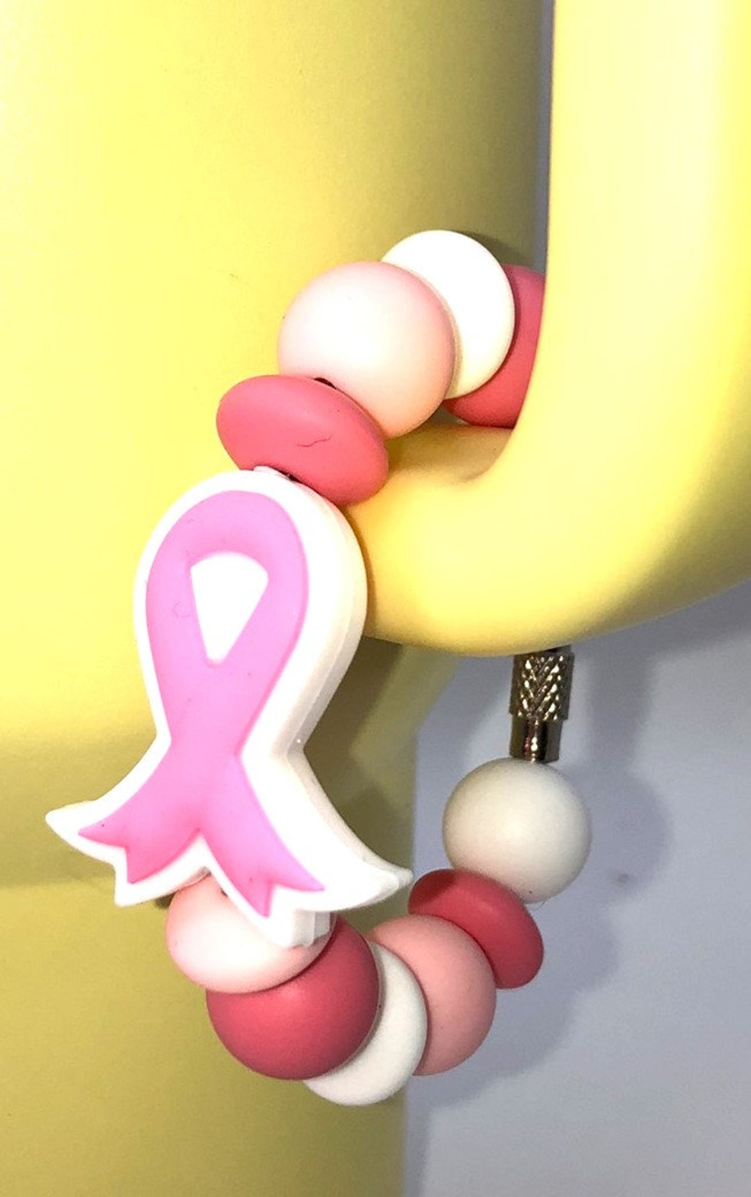 Breast Cancer Awareness Ribbon Stanley Tumbler Cup Charm Tumbler ...