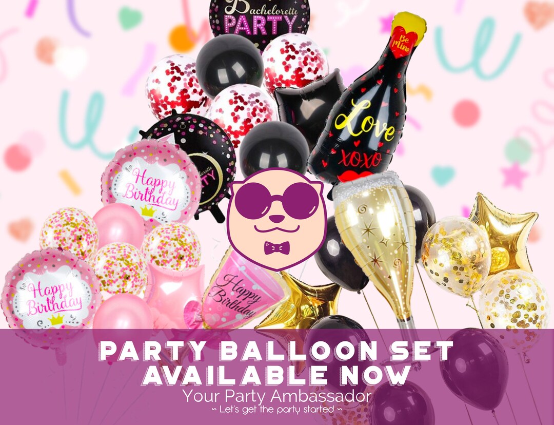 Party Balloon Inflatable Set for Birthday, Bachelorette, Surprise ...