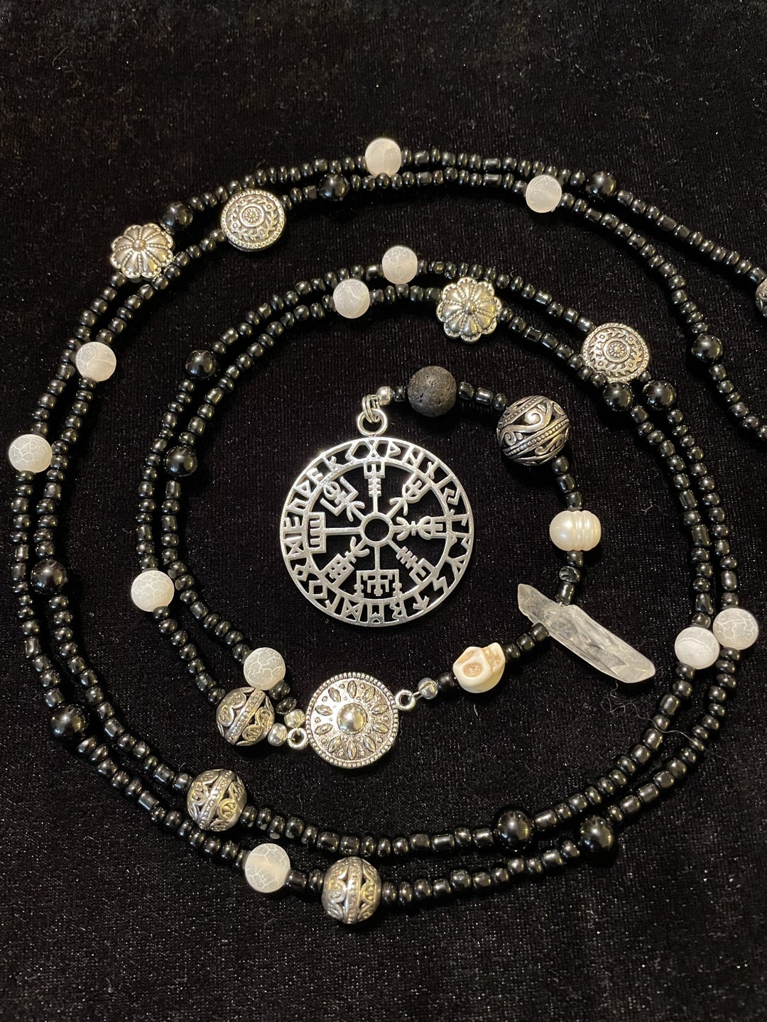 VIKING COMPASS Rosary Calendar -- Pagan Prayer Beads for Witches (earth ...