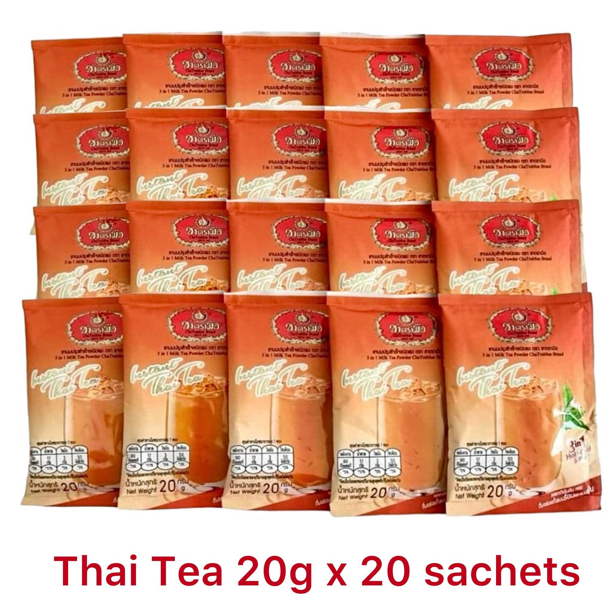 Original Instant Thai Tea & Green Tea 100% Chatramue 3 in 1 Instant ...