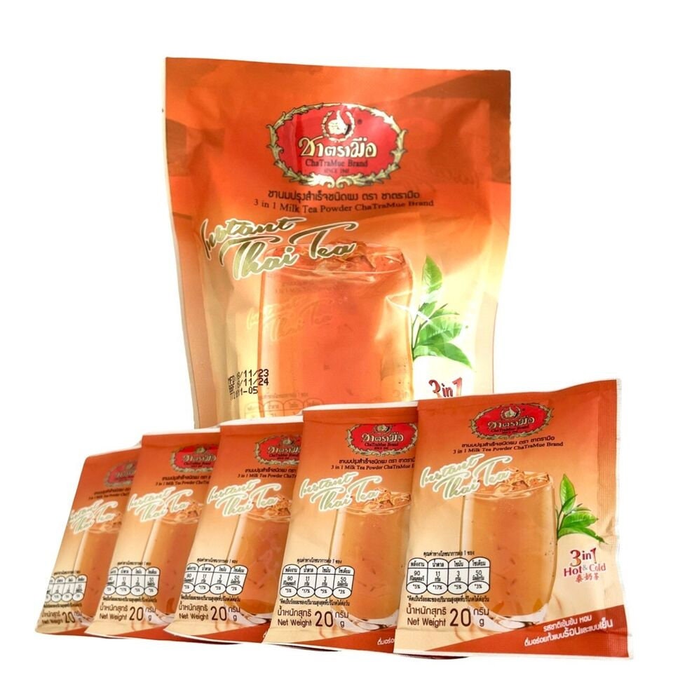 Original Instant Thai Tea & Green Tea 100% Chatramue 3 in 1 Instant ...