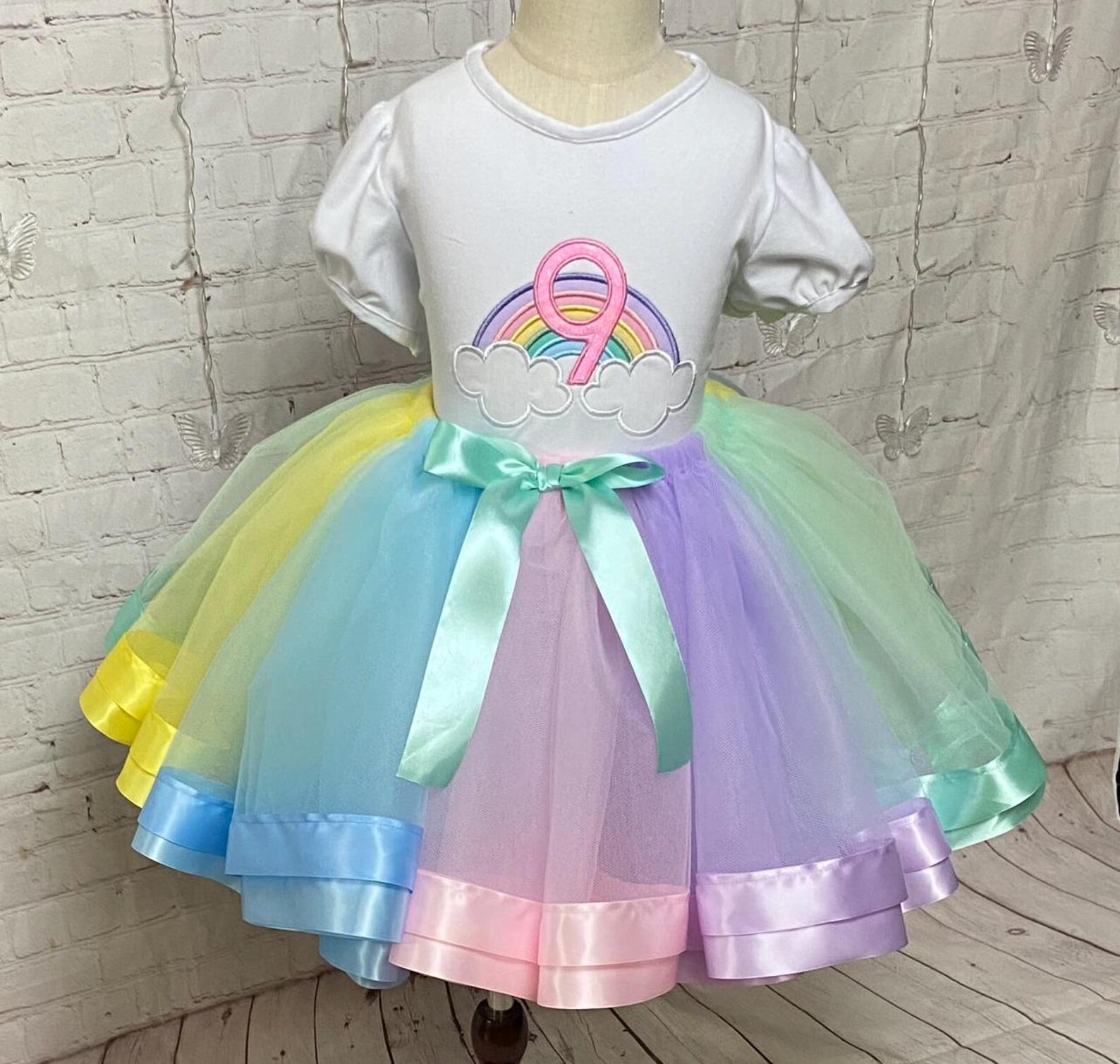 On Cloud Theme Birthday Tutu Outfit - Tutu Birthday Outfit for Girl ...