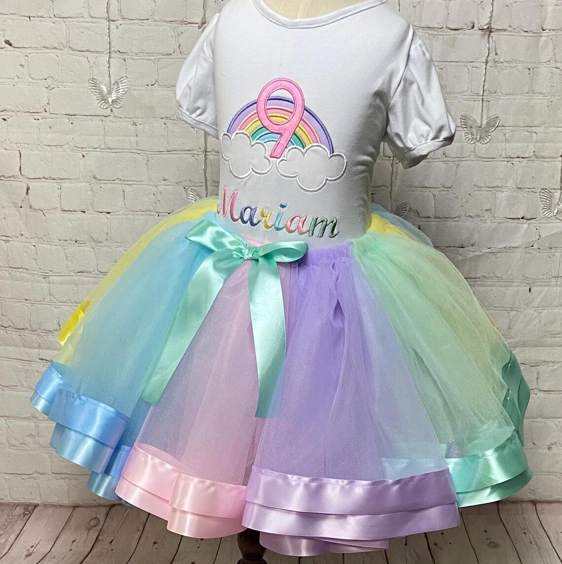 On Cloud Theme Birthday Tutu Outfit - Tutu Birthday Outfit for Girl ...