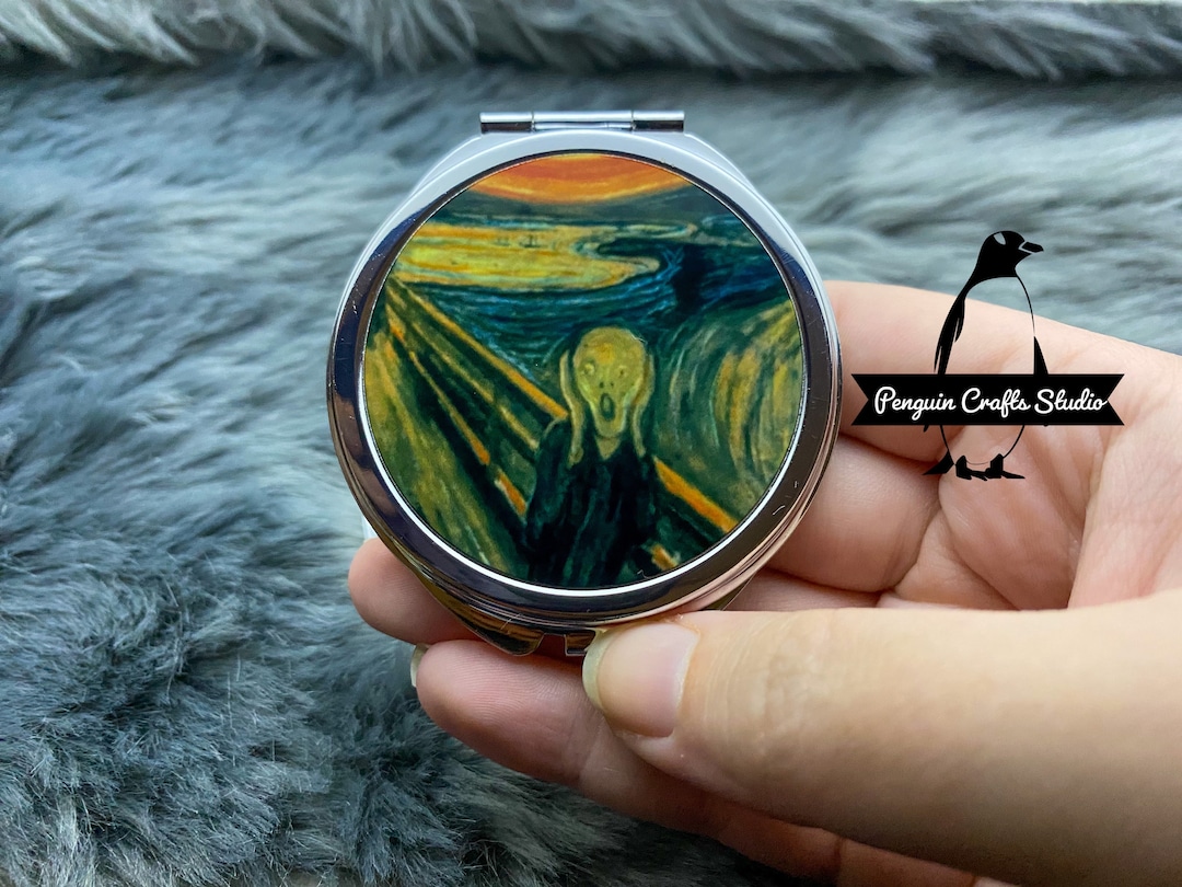 The Scream Edvard Munch Custom Double Sided Circular Compact Mirror ...