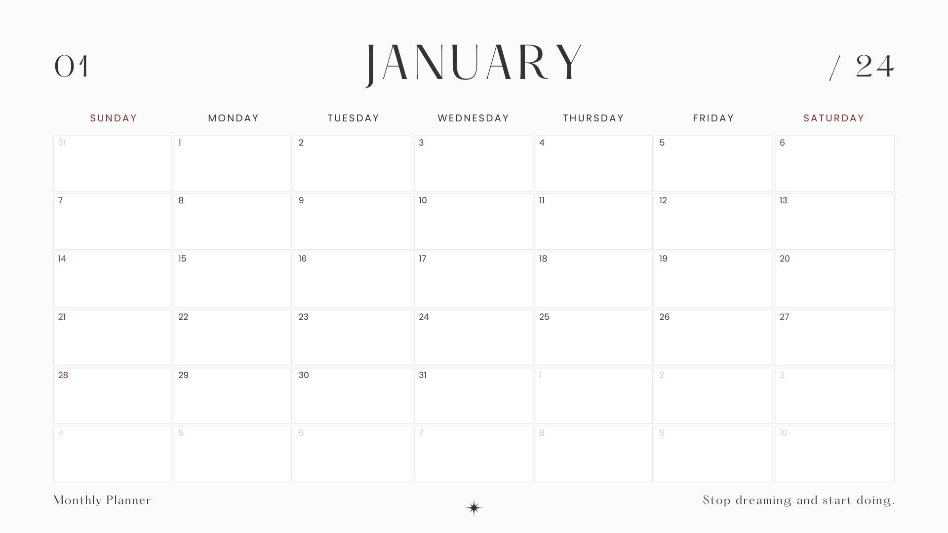 2024 MINIMALIST CALENDAR - Etsy