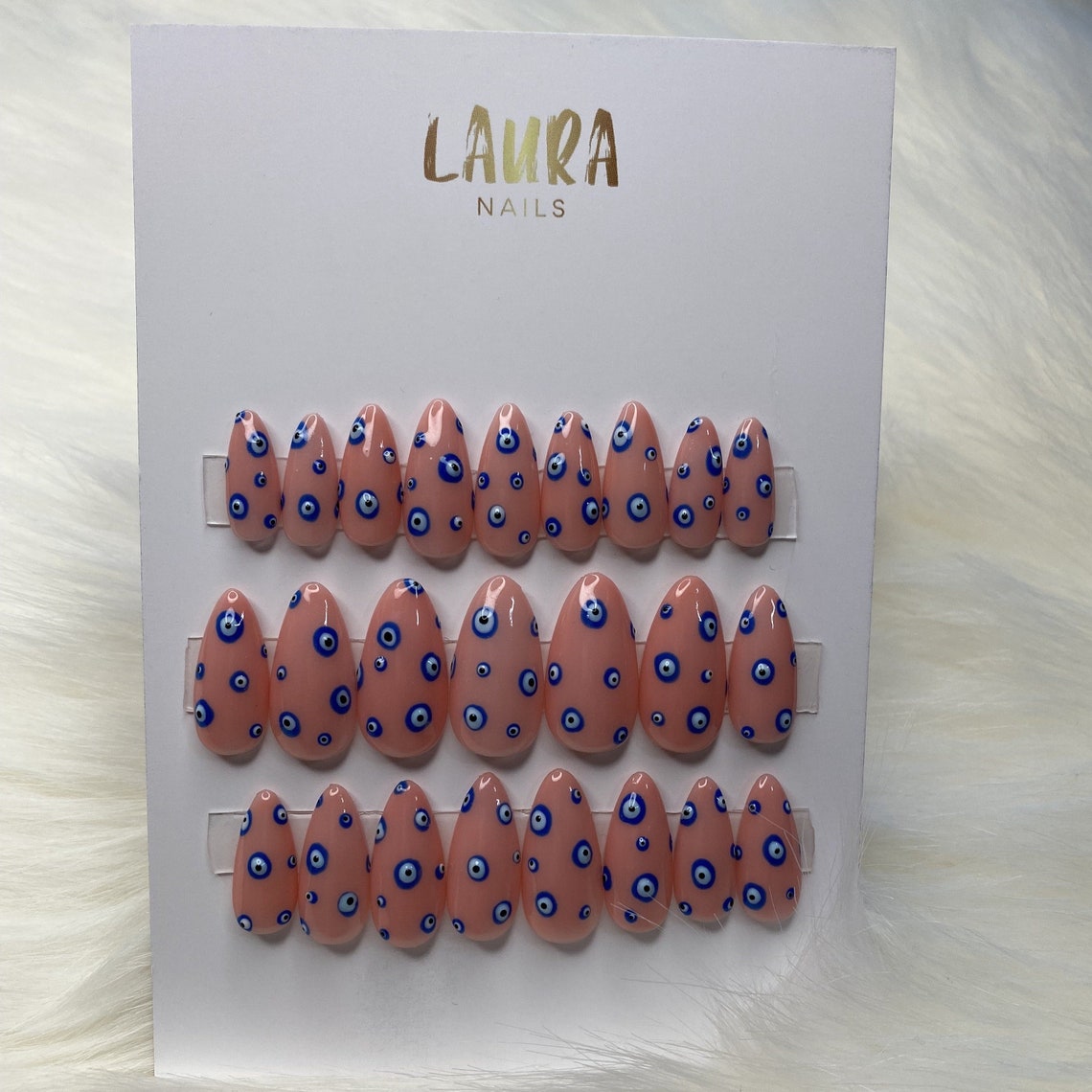 Evil Eye Press on Nails | Evil Eye Nails | Protect Nails | Medium ...