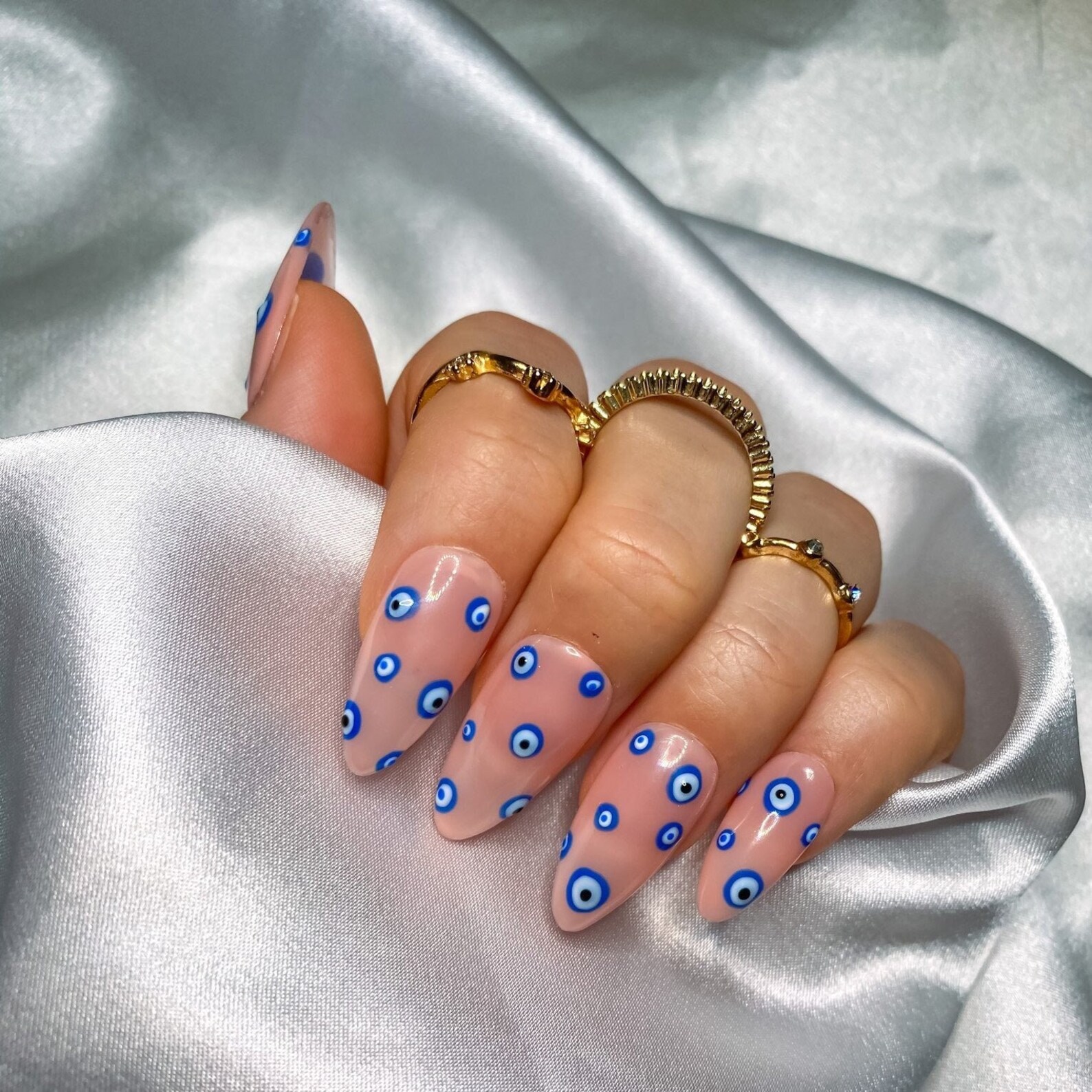 Evil Eye Press on Nails | Evil Eye Nails | Protect Nails | Medium ...