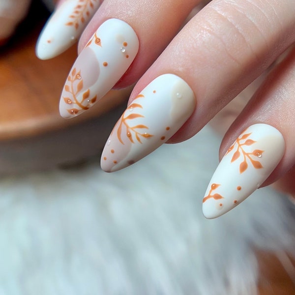 Fall Press on Nails - Etsy