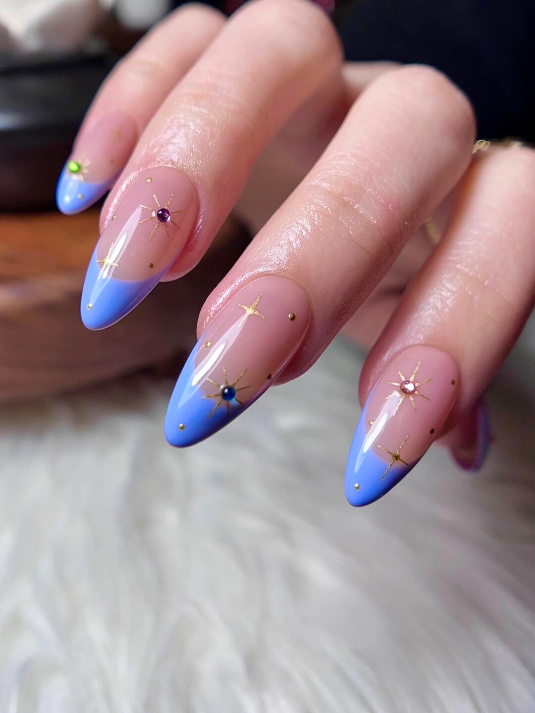 PERIWINKLE TWINKLE | Press on Nails | Stiletto Almond Coffin Ballerina ...