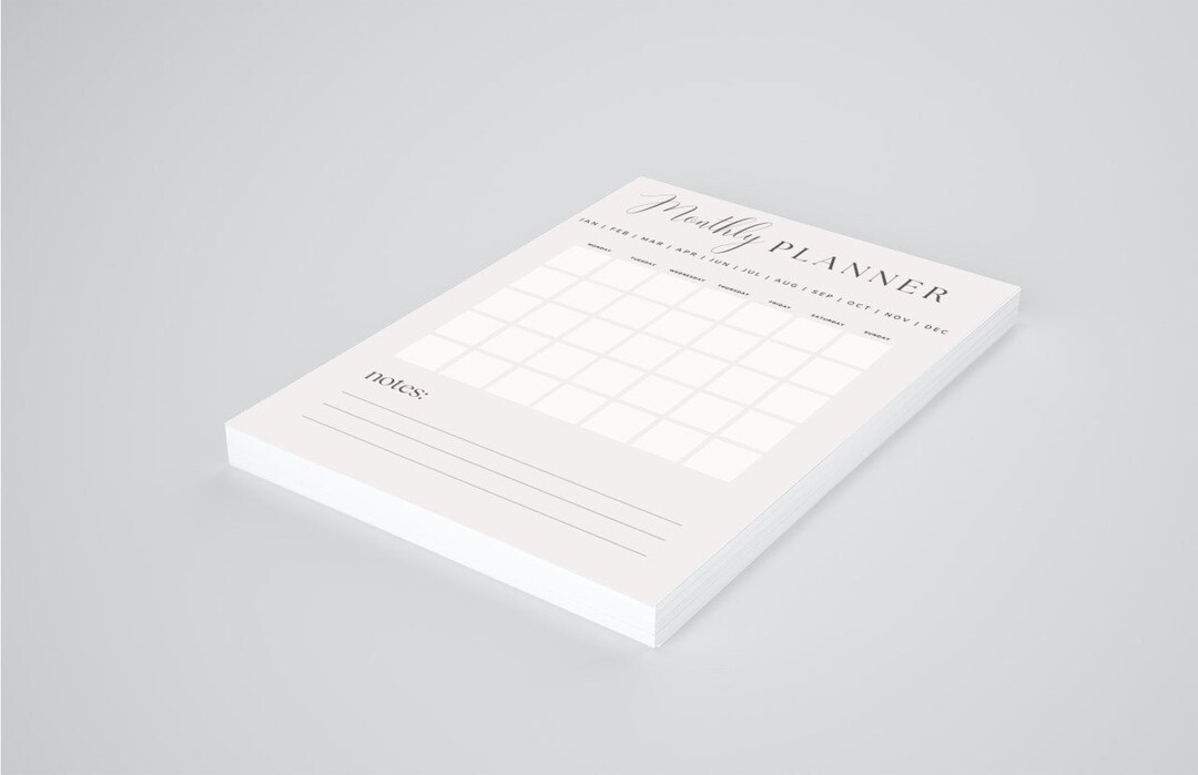 Digital All Year Planner One File for All Months Not Dated - Etsy