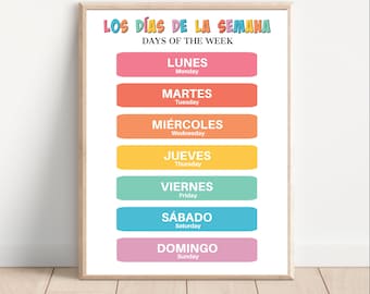 Days of the Week Poster Homeschool Posters Printable - Etsy