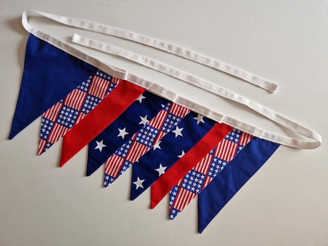 July 4th Bunting Independence Day Bunting Usa Flag Bunting American